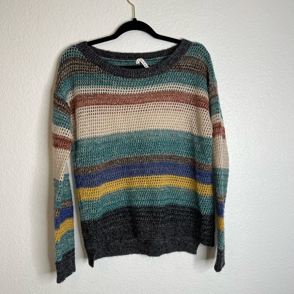 Willow & Clay | Sweaters | Willow Clay Colorful Striped Sweater Large ...